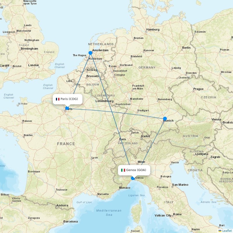 Direct flights from Lanzarote to Paris, ACE to CDG non-stop - Directflights.com