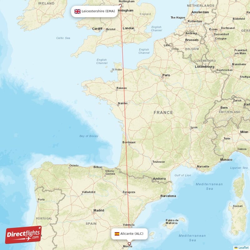 Direct flights from Alicante to Leicestershire, ALC to EMA non-stop ...