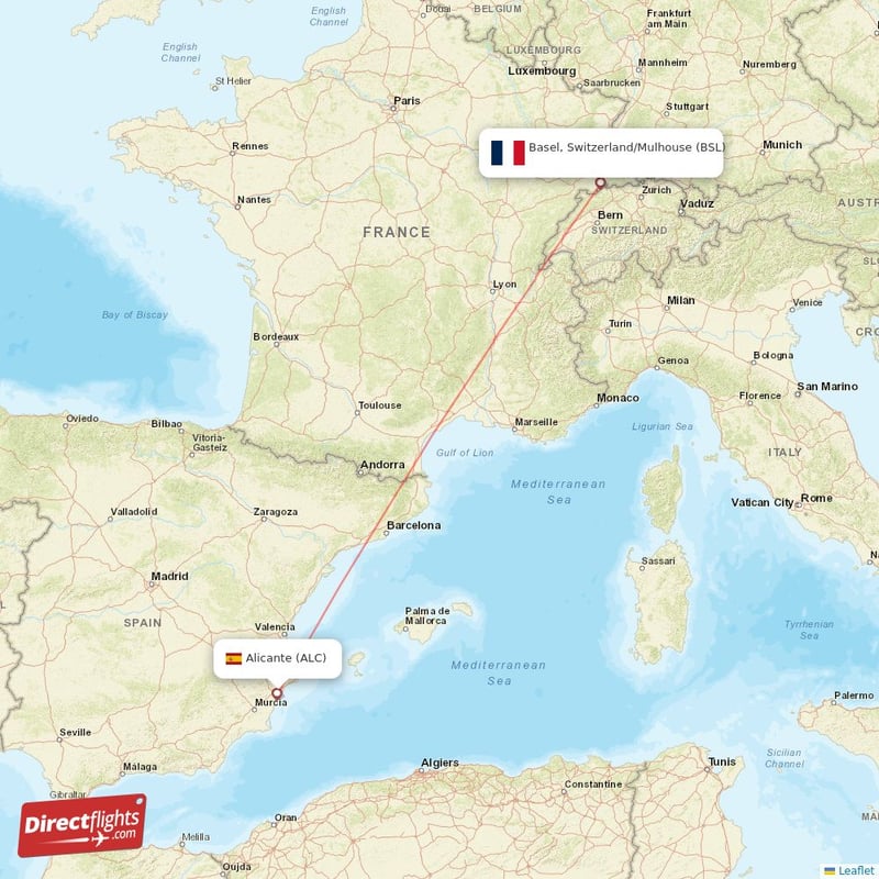 Direct flights from Basel, Switzerland/Mulhouse to Alicante, BSL to ALC ...