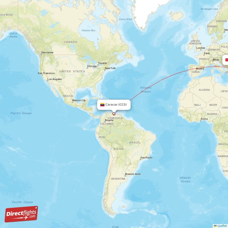 Direct flights from Caracas to Istanbul, CCS to IST non-stop ...