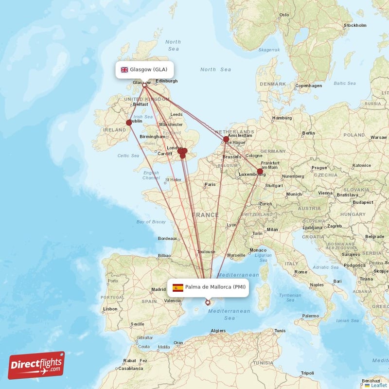 Direct flights from Palma de Mallorca to Glasgow, PMI to GLA non-stop ...