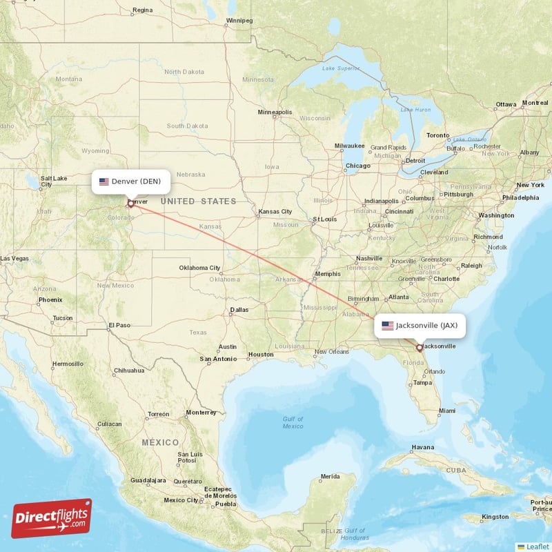 Direct flights from Jacksonville to Denver, JAX to DEN non-stop ...