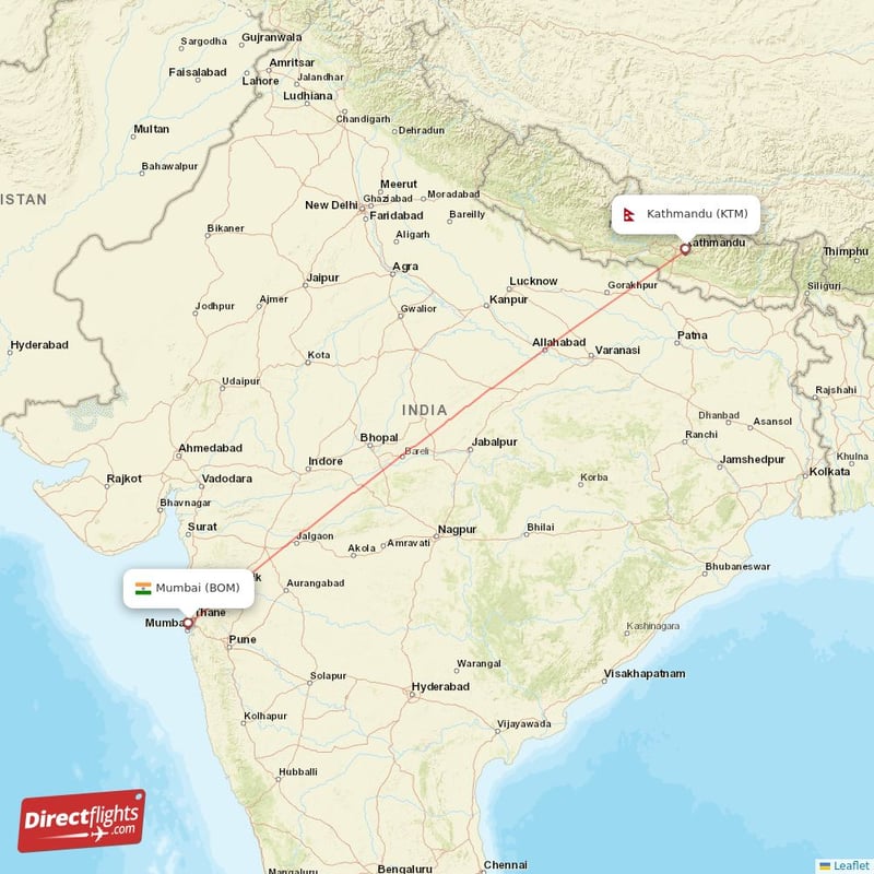 Direct flights from Kathmandu to Mumbai, KTM to BOM non-stop ...