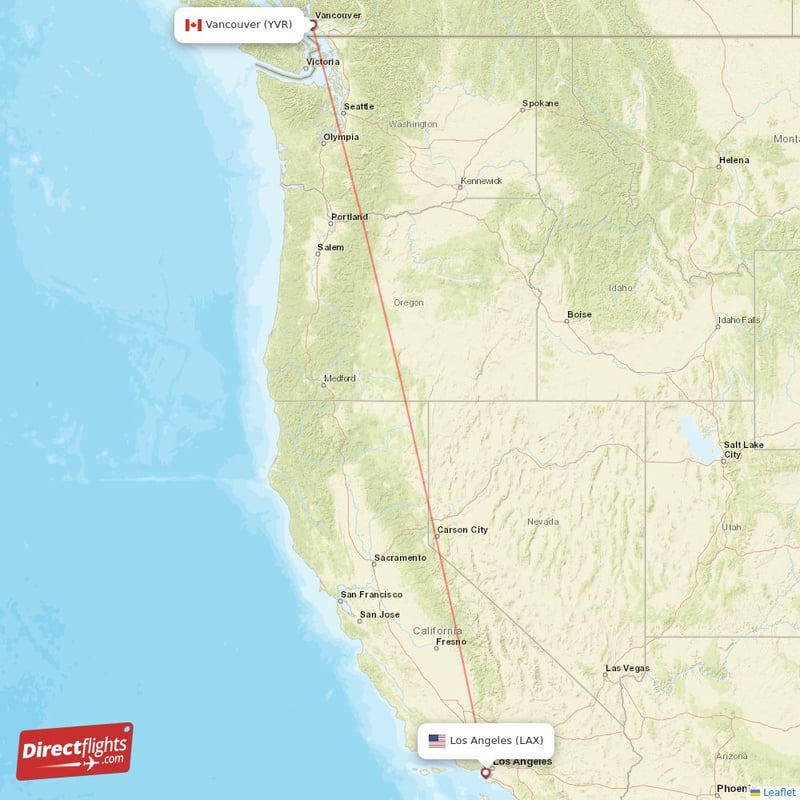 Direct flights from Los Angeles to Vancouver, LAX to YVR non-stop ...