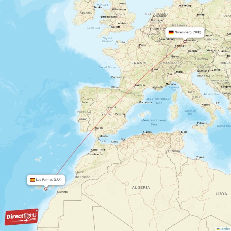 Direct flights from Las Palmas to Nuremberg, LPA to NUE non-stop ...