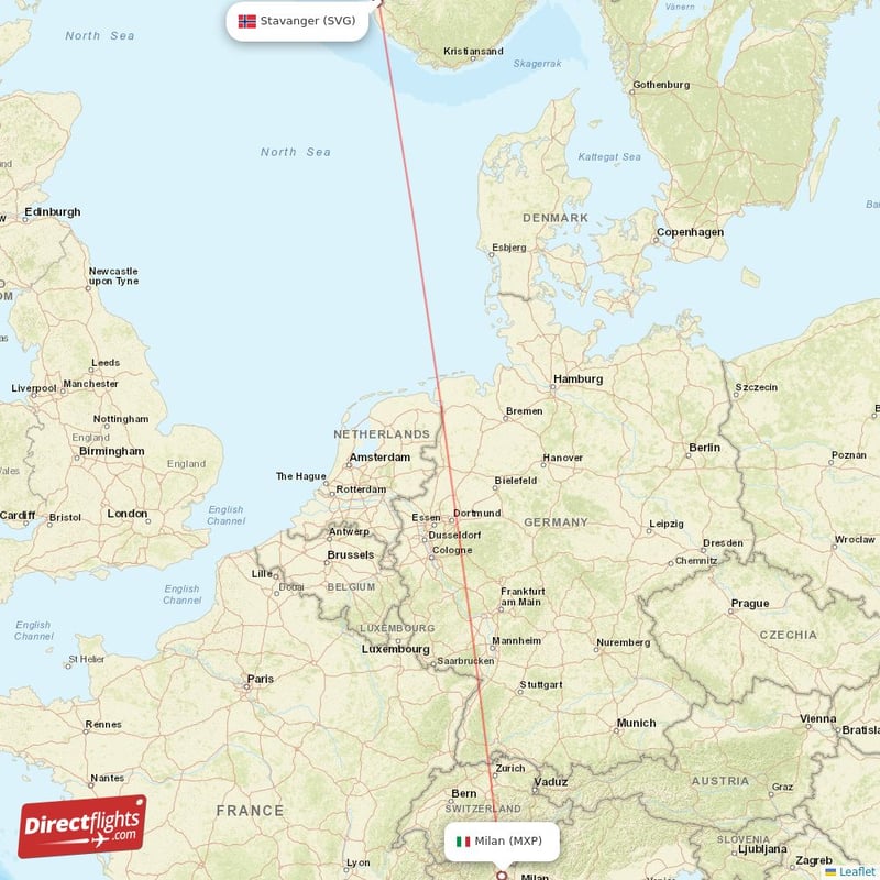 Direct flights from Milan to Stavanger, MXP to SVG non-stop ...
