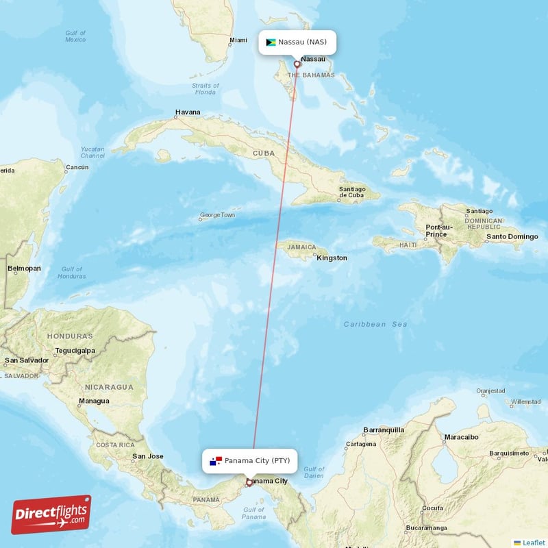 Direct flights from Nassau to Panama City, NAS to PTY non-stop - Directflights.com