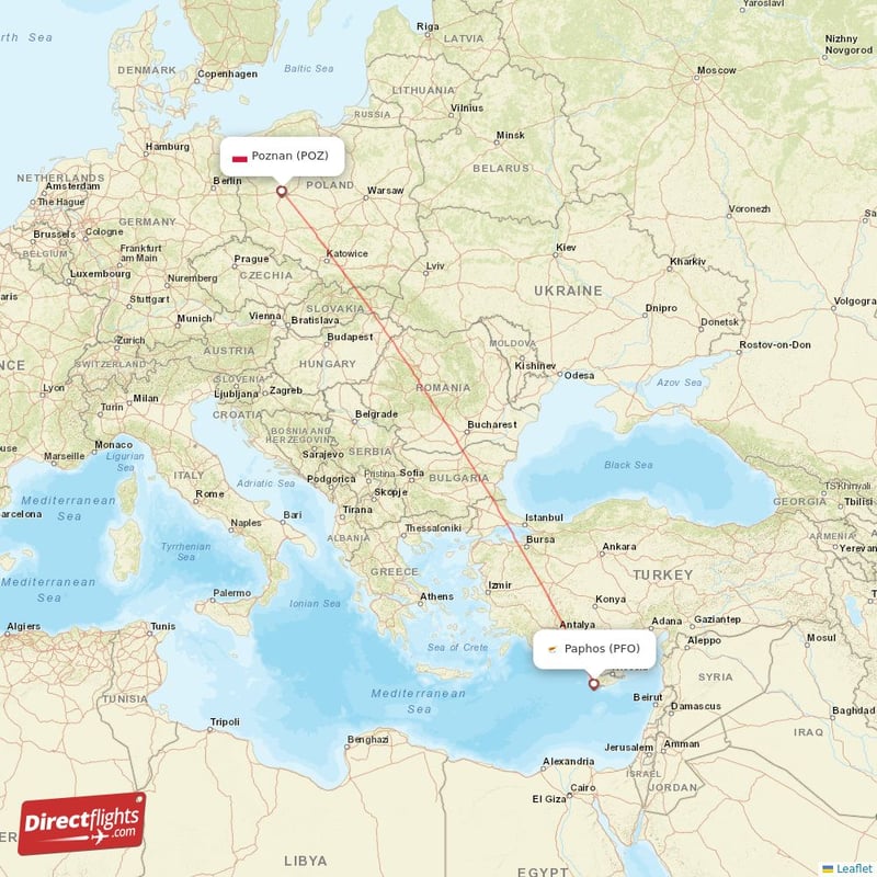 Direct flights from Paphos to Poznan, PFO to POZ non-stop ...