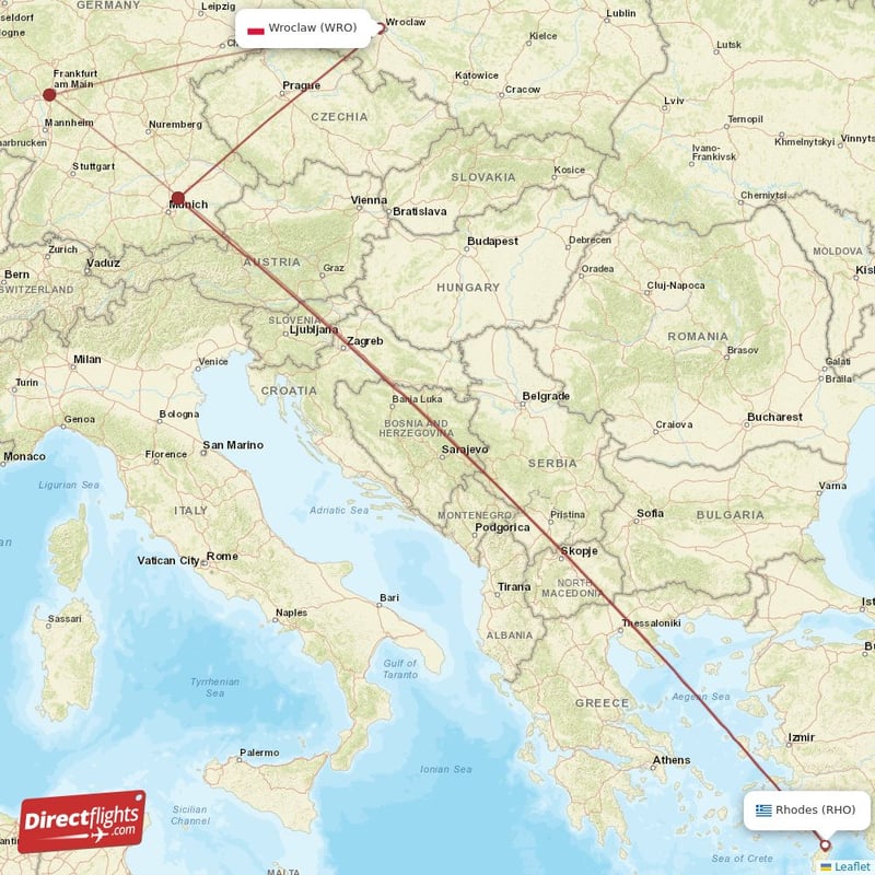 Direct flights from Rhodes to Wroclaw, RHO to WRO non-stop ...