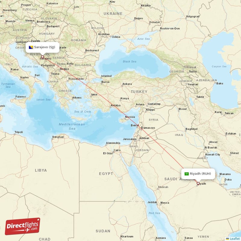 Direct flights from Sarajevo to Riyadh, SJJ to RUH non-stop ...