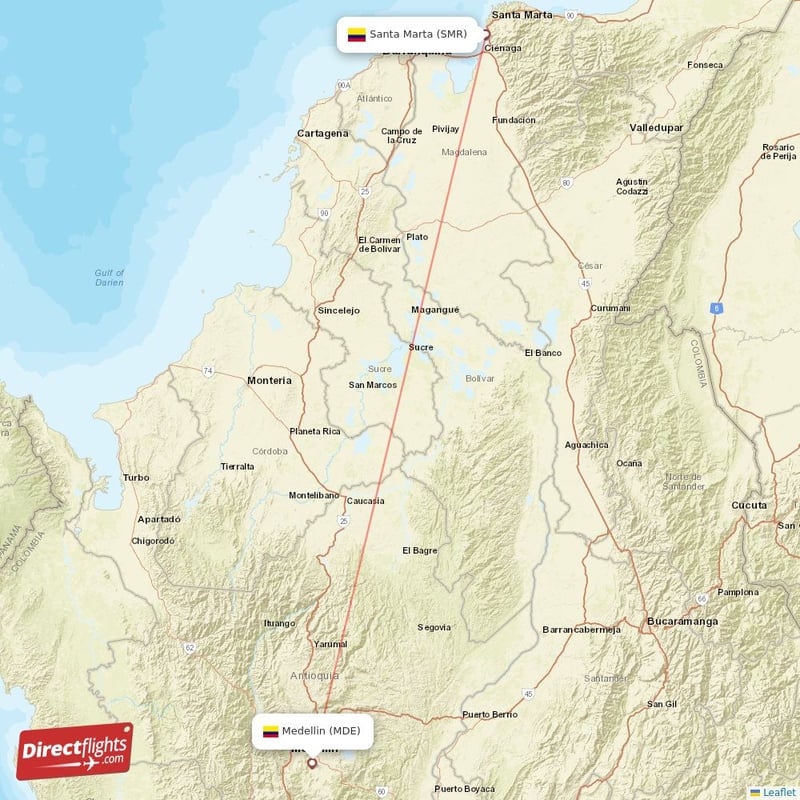 Direct flights from Santa Marta to Medellin, SMR to MDE non-stop ...