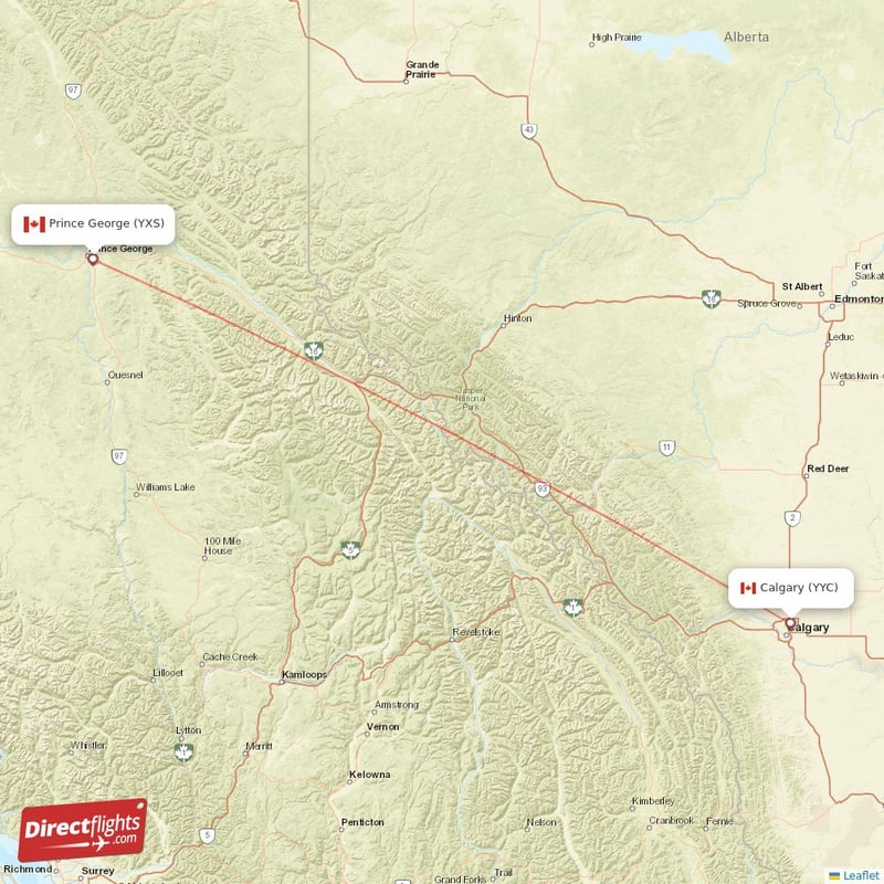 Direct Flights From Prince George To Calgary YXS To YYC Non stop direct-flights-from-prince-george-to-calgary-yxs-to-yyc-non-stop