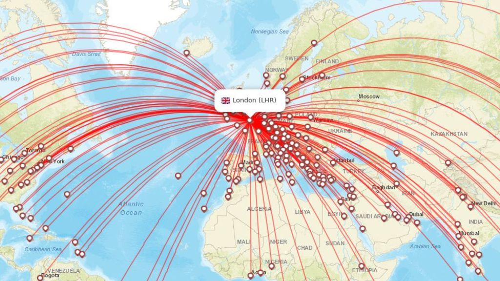 Find direct flights to London Heathrow (LHR) - Directflights.com